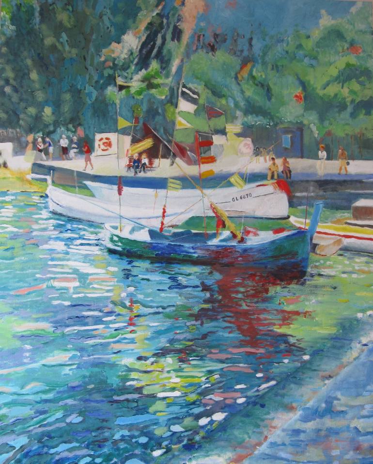 Portofino Painting by Evelyn Boumendil | Saatchi Art