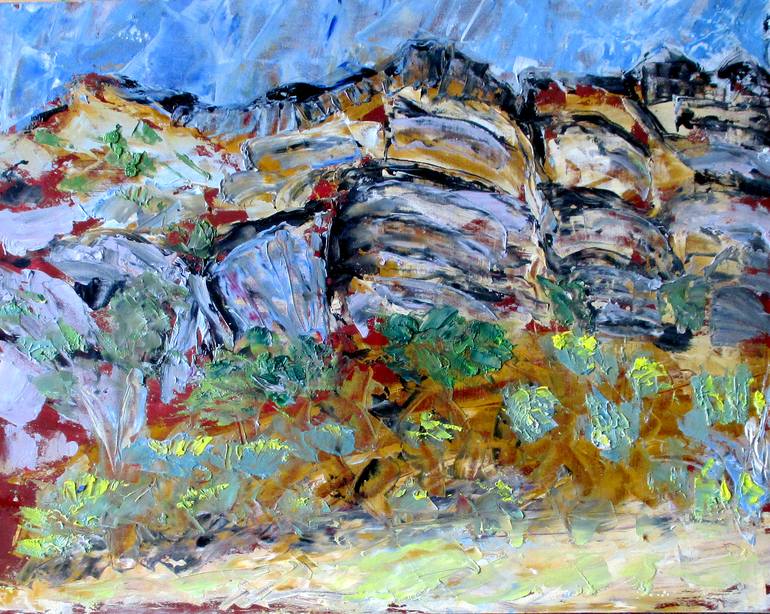 Rainbow Rocks, Whitewater Canyon Preserve Painting by juliette vos ...