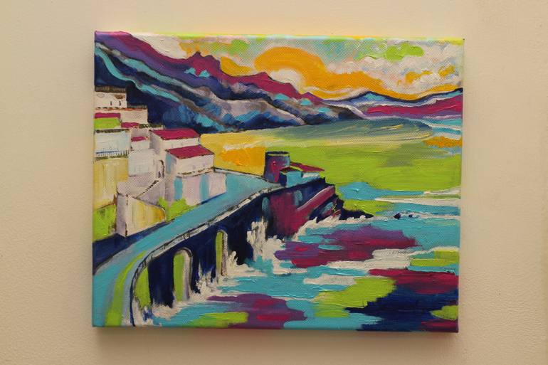 Oniric Amalfi Coast 2 Painting by Salvatore Ferrara | Saatchi Art