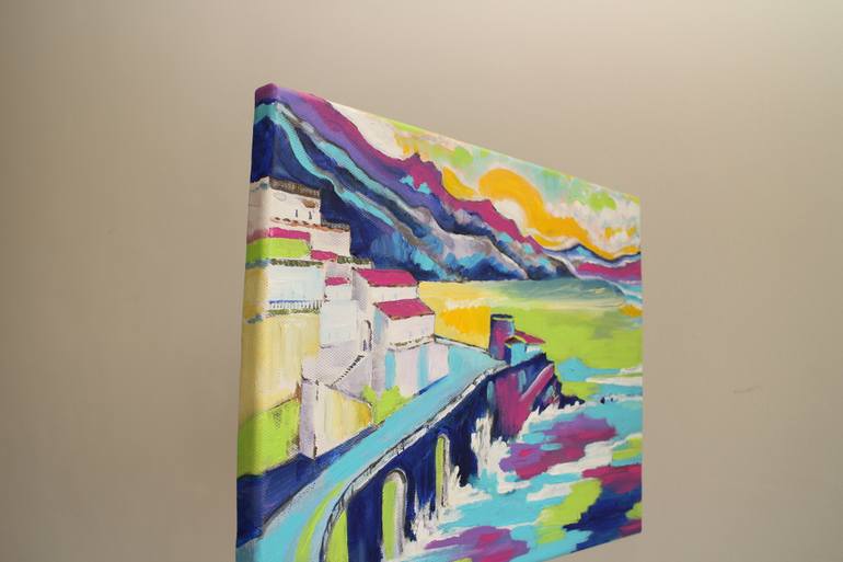 Oniric Amalfi Coast 2 Painting by Salvatore Ferrara | Saatchi Art