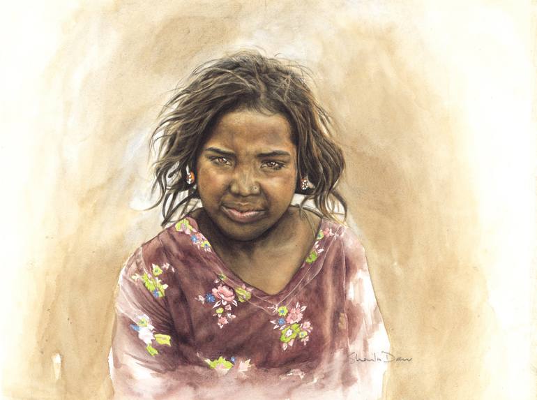 Childwoman - SOLD $1,300 Painting by Shaila Darr | Saatchi Art