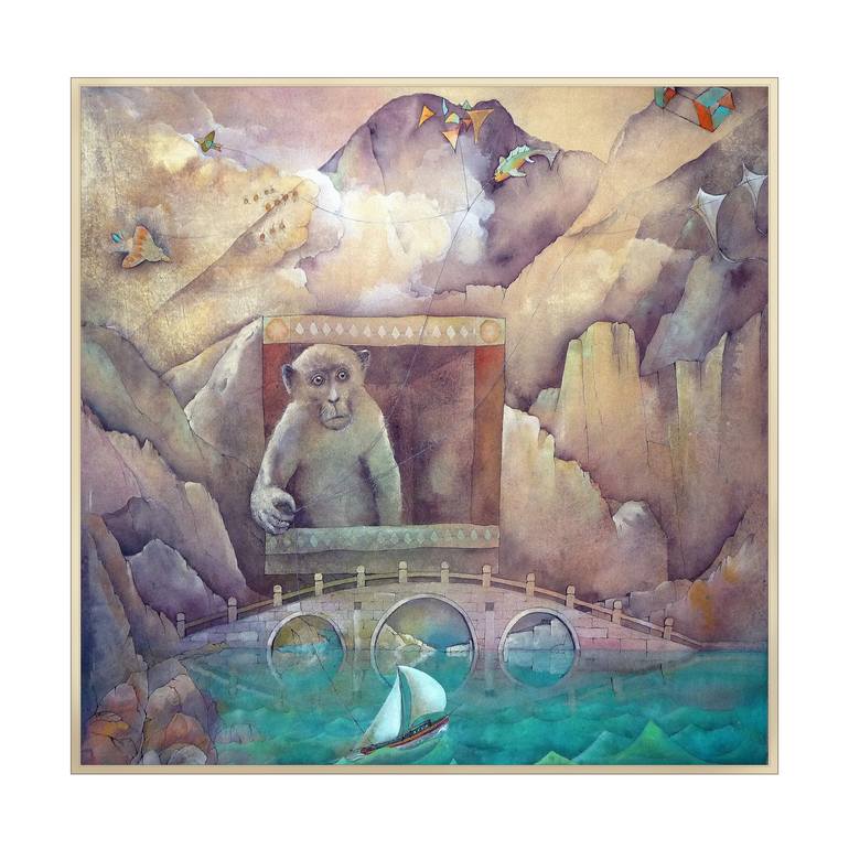 My Inner Monkey Painting by Neil Murphy | Saatchi Art