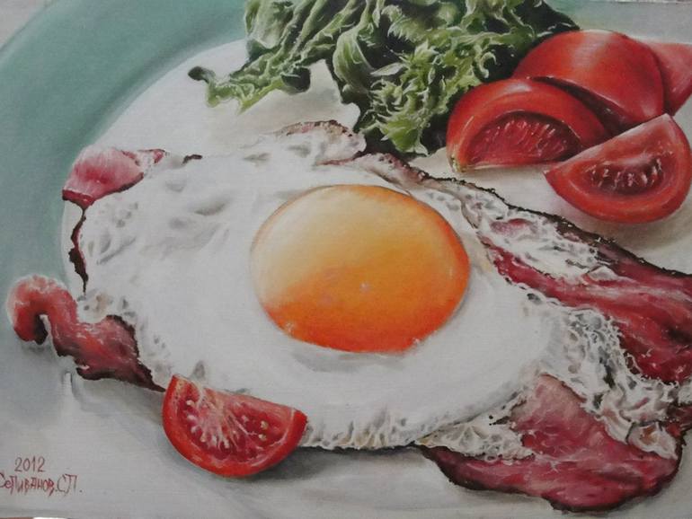 My Breakfast Painting by Sergey Selivanov | Saatchi Art