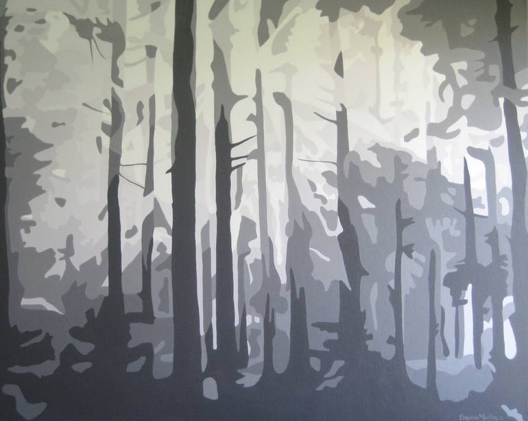 bosque gris Painting by engracia martinez | Saatchi Art
