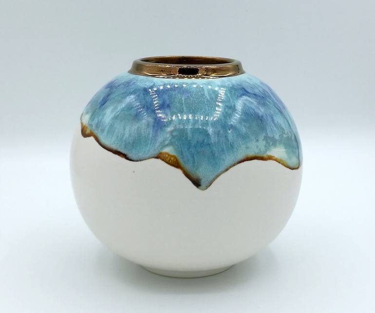 Sea Globe - Cobalt, Turquoise and Copper Sculpture by Richard Prentice ...