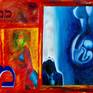 The Hebrew letter Mem Painting by Yasha Knecht | Saatchi Art