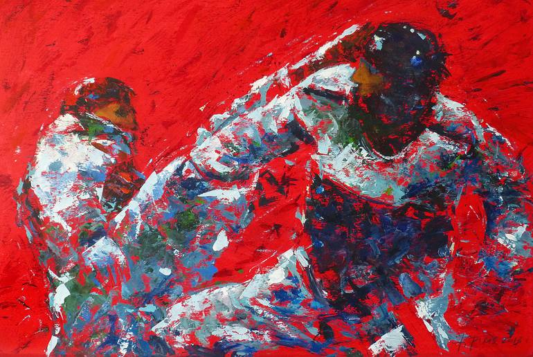 Black belts Painting by Alessandro Piras | Saatchi Art