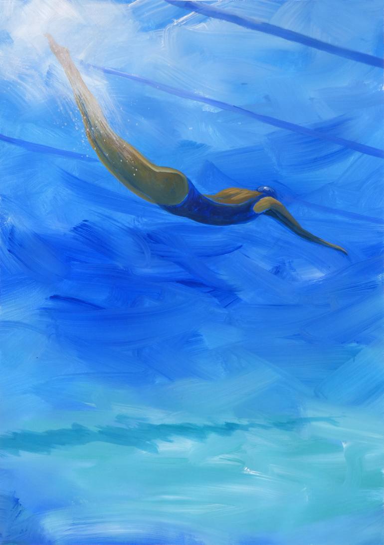 Watergirl Painting by Alessandro Piras | Saatchi Art