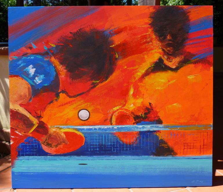 Tennis table Painting by Alessandro Piras | Saatchi Art