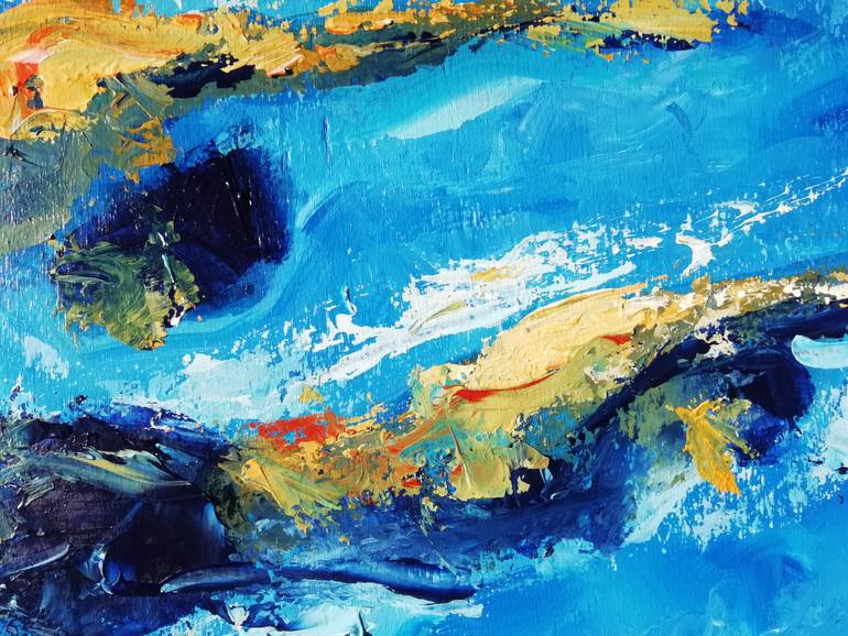 Three swimmers Painting by Alessandro Piras | Saatchi Art