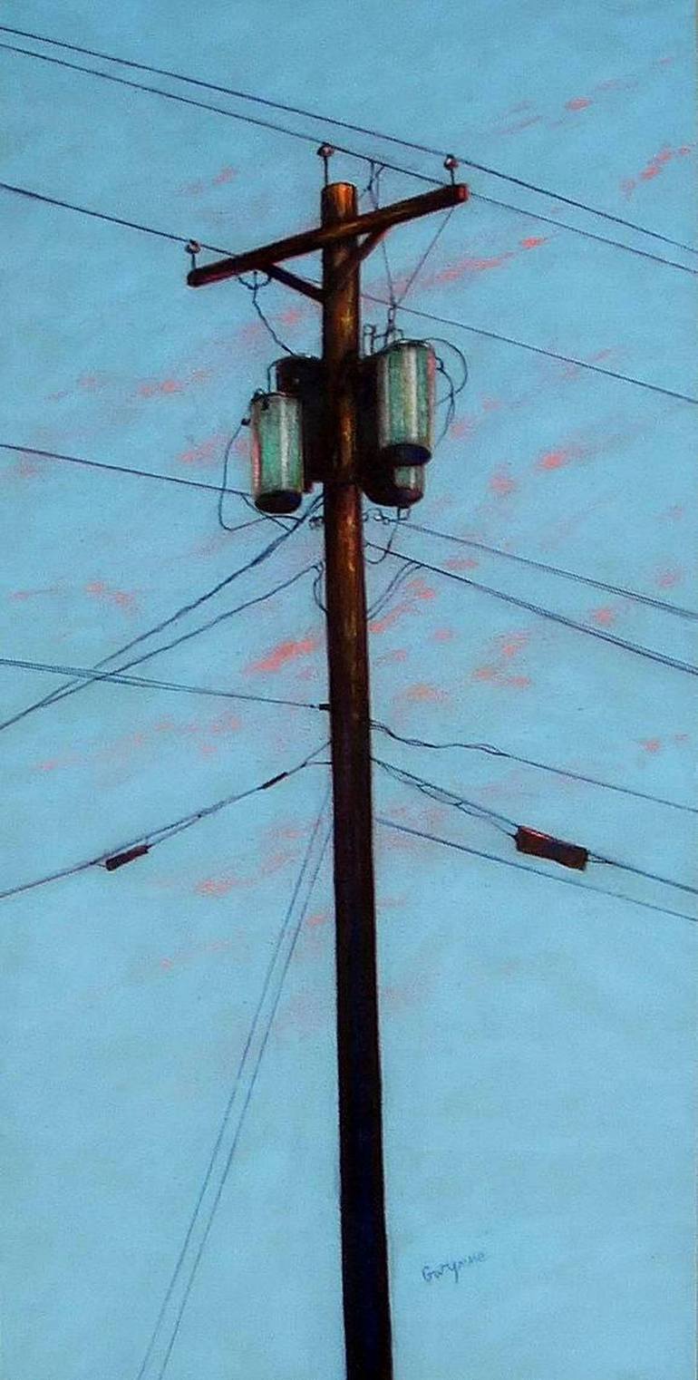 Telephone Pole Painting by James Gwynne | Saatchi Art
