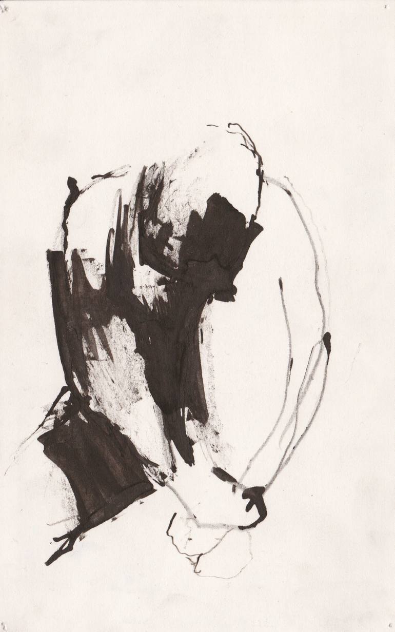 Untitled Figure #5 Drawing by Paul Rabe | Saatchi Art