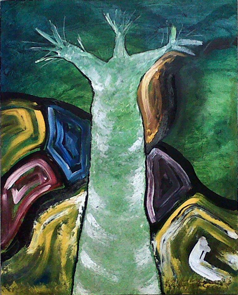 African Tree Painting by Alicia Lubbe | Saatchi Art