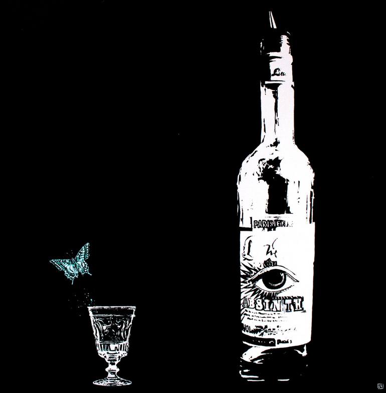 Absinthe Butterfly Painting by Joseph Venning | Saatchi Art