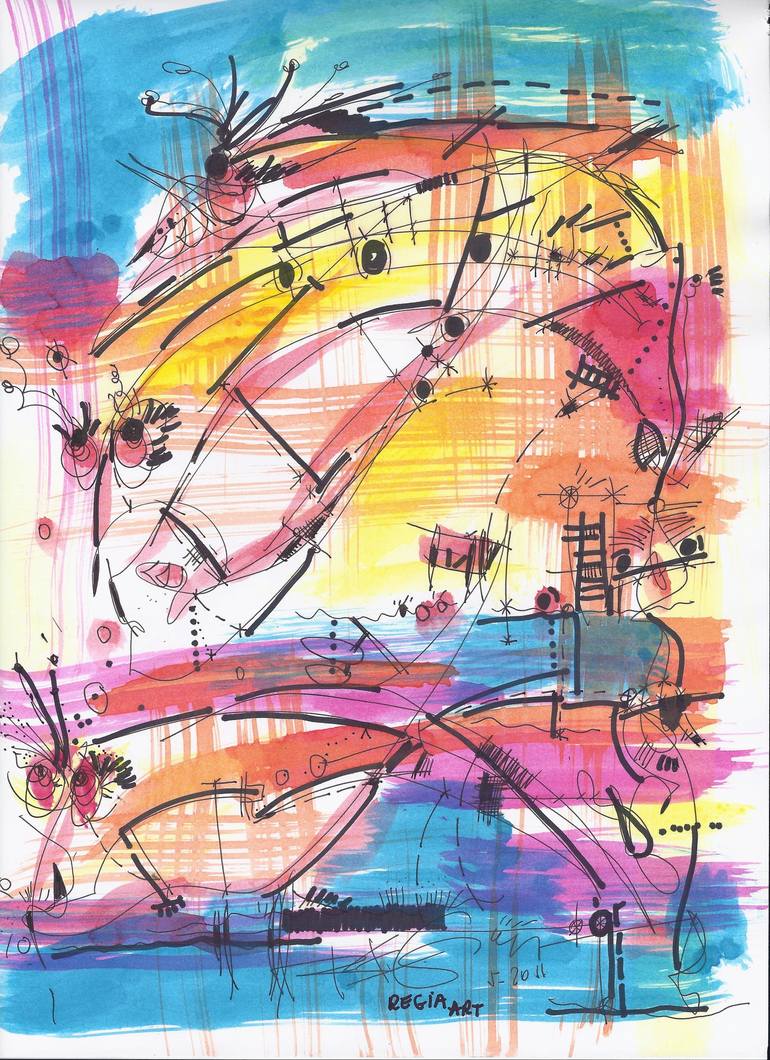 3 Red Fish by R. Marinho Painting by Regia Marinho | Saatchi Art