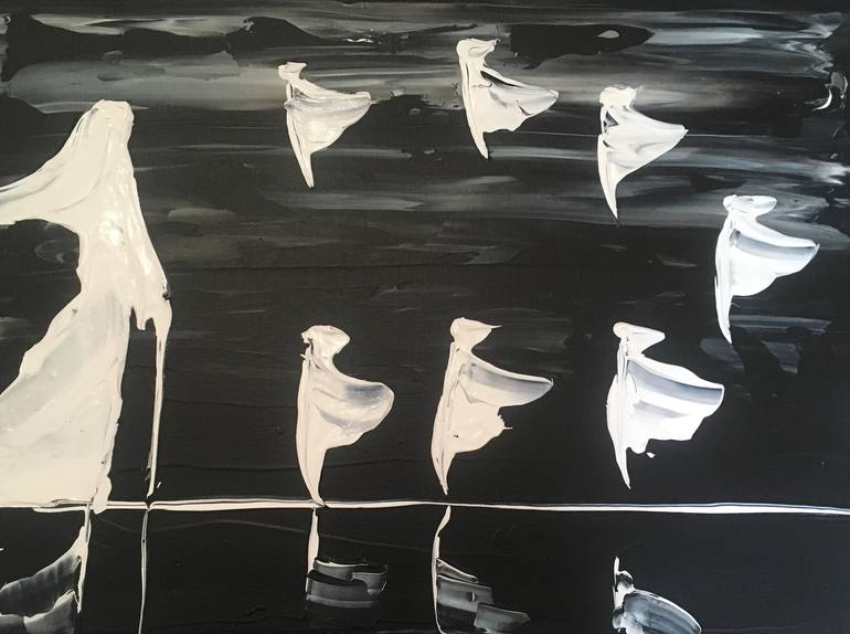 Seven against the Dream Painting by Kim Noble | Saatchi Art