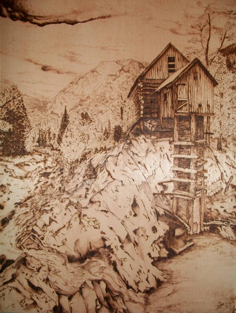 Hut Drawing by Darko Gaće | Saatchi Art