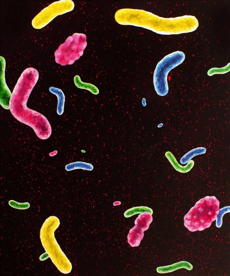 Bacteria - study 3 Painting by Lucia Horvátová | Saatchi Art