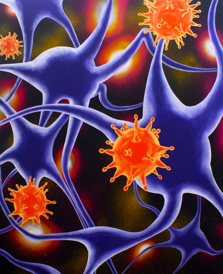 Neurons Painting by Lucia Horvátová | Saatchi Art
