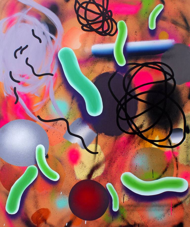 Bacteria 1 Painting by Lucia Horvátová | Saatchi Art