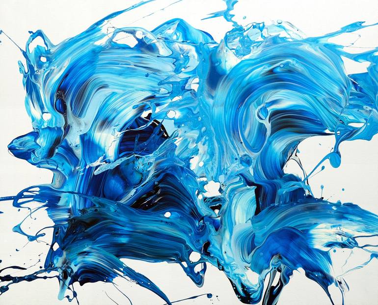 Blue Expressions Painting by Behshad Arjomandi | Saatchi Art