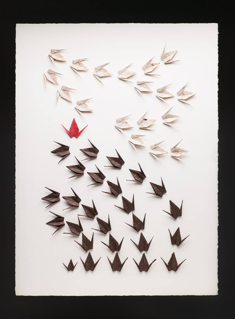 Gerana: Crane Collage by Elif Akcali | Saatchi Art