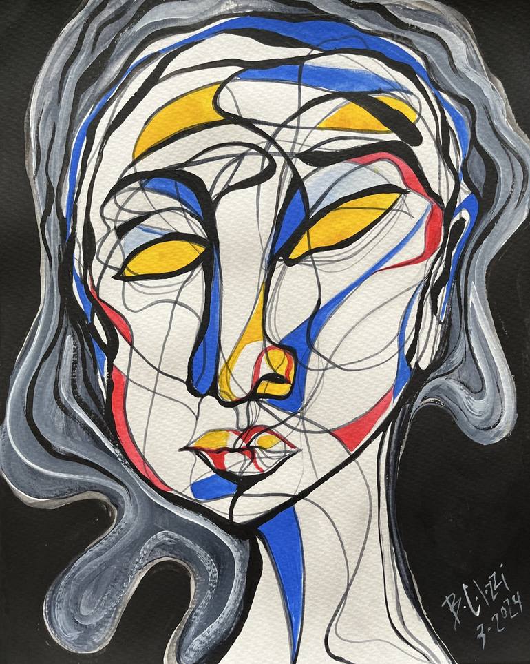 Unamused Muse Painting by Belinda Colozzi | Saatchi Art