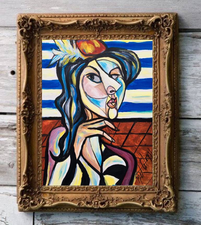 Ms. Fickle Feather Painting by Belinda Colozzi | Saatchi Art