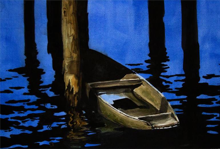 Dal Lake, Kashmir-4 Painting by Suhail Naqshbandi | Saatchi Art