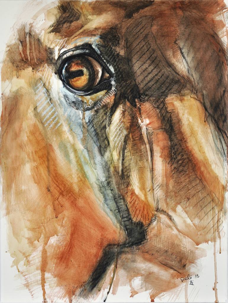 Horse Look XV Painting by Benedicte Gele | Saatchi Art