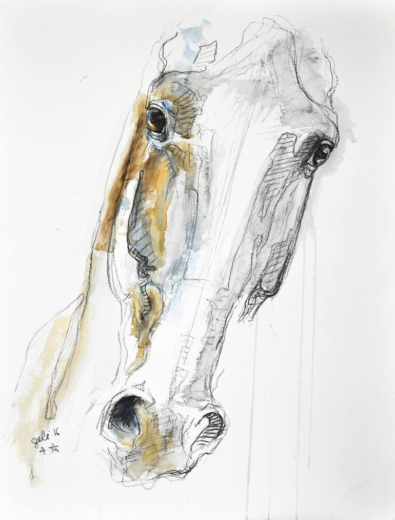 Equin Nude 42t (In Gallery, NY USA) Painting by Benedicte Gele ...