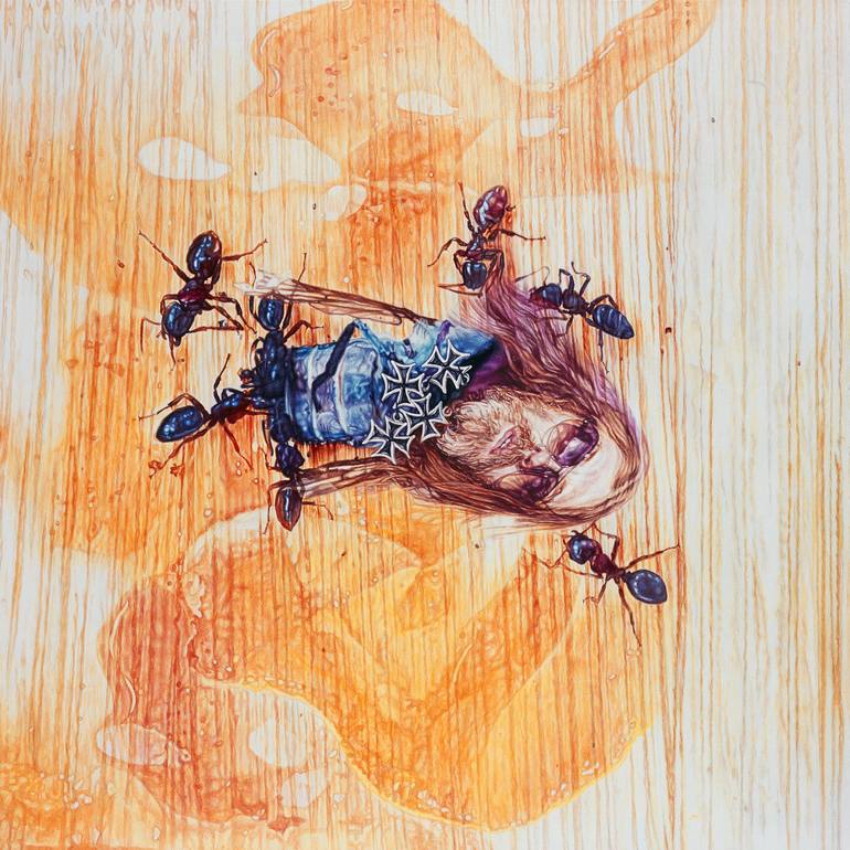 Eat Shit And Die Painting by Ted Vasin | Saatchi Art