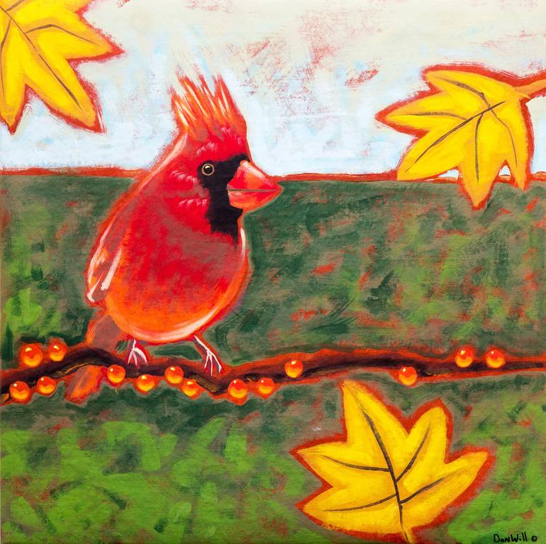 Cardinal Painting by Don Will | Saatchi Art