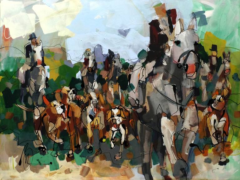 Whirlwind N Hunt Painting by Marieke Bekke | Saatchi Art