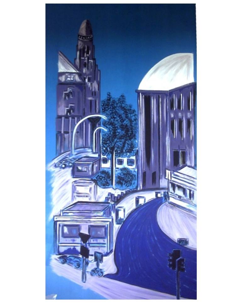 Alter Elbtunnel Hamburg ST.Pauli Painting by Fanta Fofana | Saatchi Art