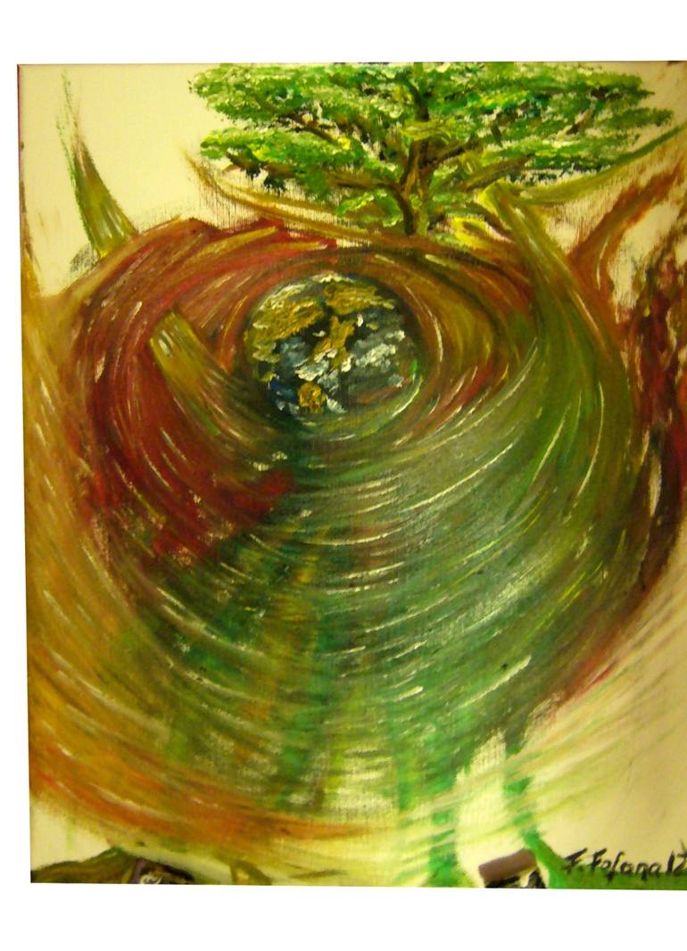 One World One Energy Painting by fanta fofana | Saatchi Art