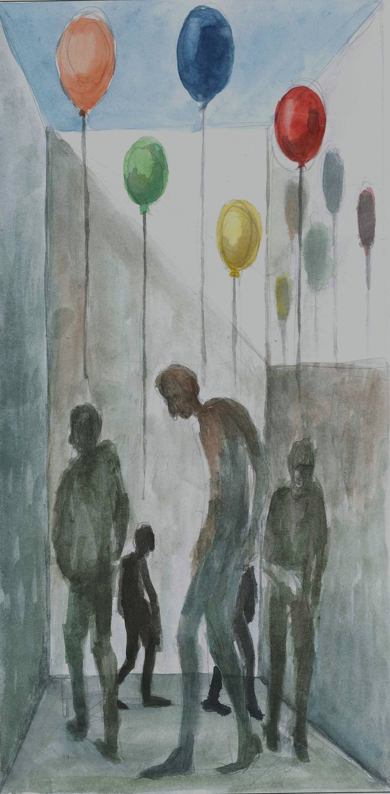 jail's balloon Painting by Raffaella Curti | Saatchi Art