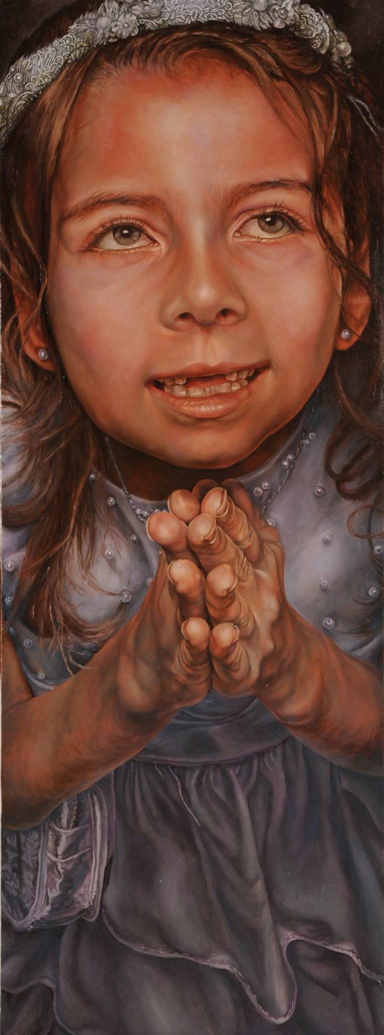 baylee first communion Painting by Allen Capriotti | Saatchi Art