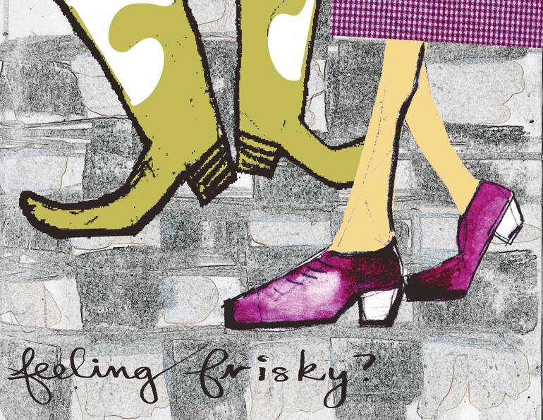 feeling frisky? Drawing by Rhonda Nolan | Saatchi Art