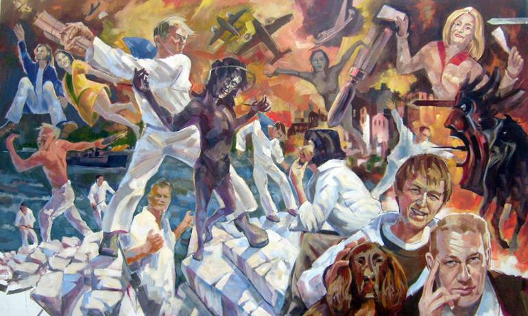 Defending Sevastopol and Jesus Painting by Rodney Howes | Saatchi Art