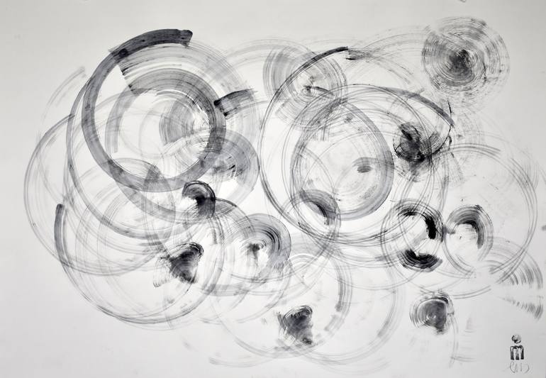 Sgraffito 1637 HOMAGE TO TINGUELY Drawing by Michael Lentz | Saatchi Art