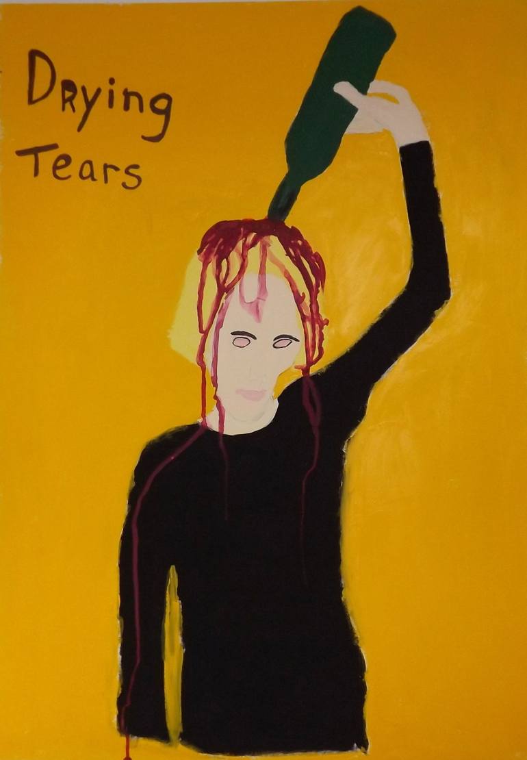 Drying Tears Painting by Evelyn J Marshall | Saatchi Art
