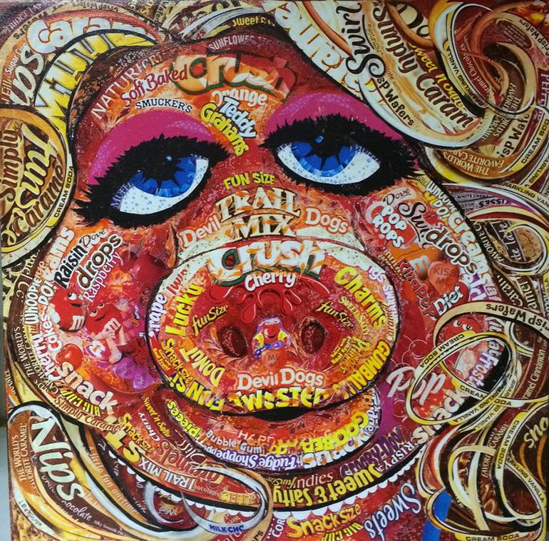 Miss Piggy Collage by Laura Benjamin | Saatchi Art