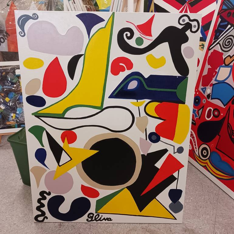 CALDER CUT OUTS Painting by Esther Glina Montagner | Saatchi Art