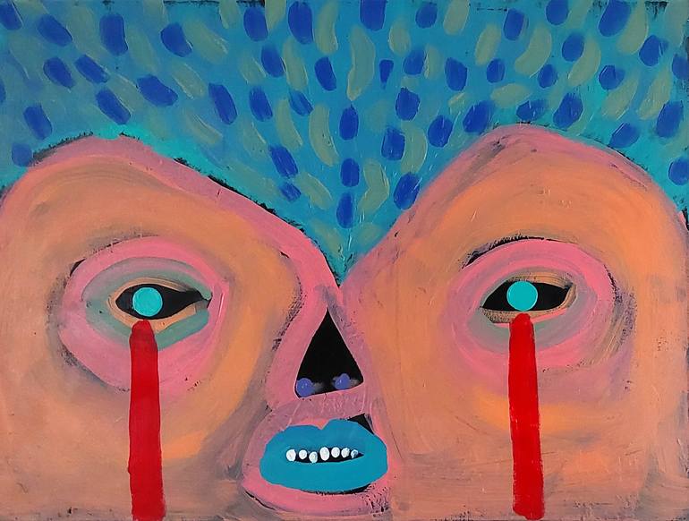 Crying Jesus Painting by Pawel Zakrzewski | Saatchi Art