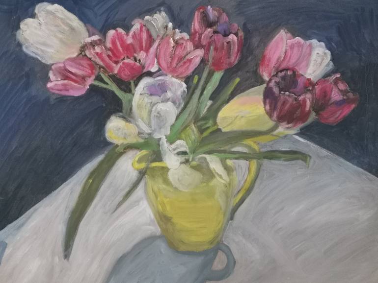 Tulips 2024 Painting by victoria milner | Saatchi Art