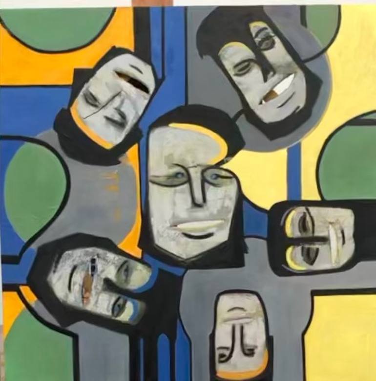 Many Faces Painting by Stuart Marcus | Saatchi Art