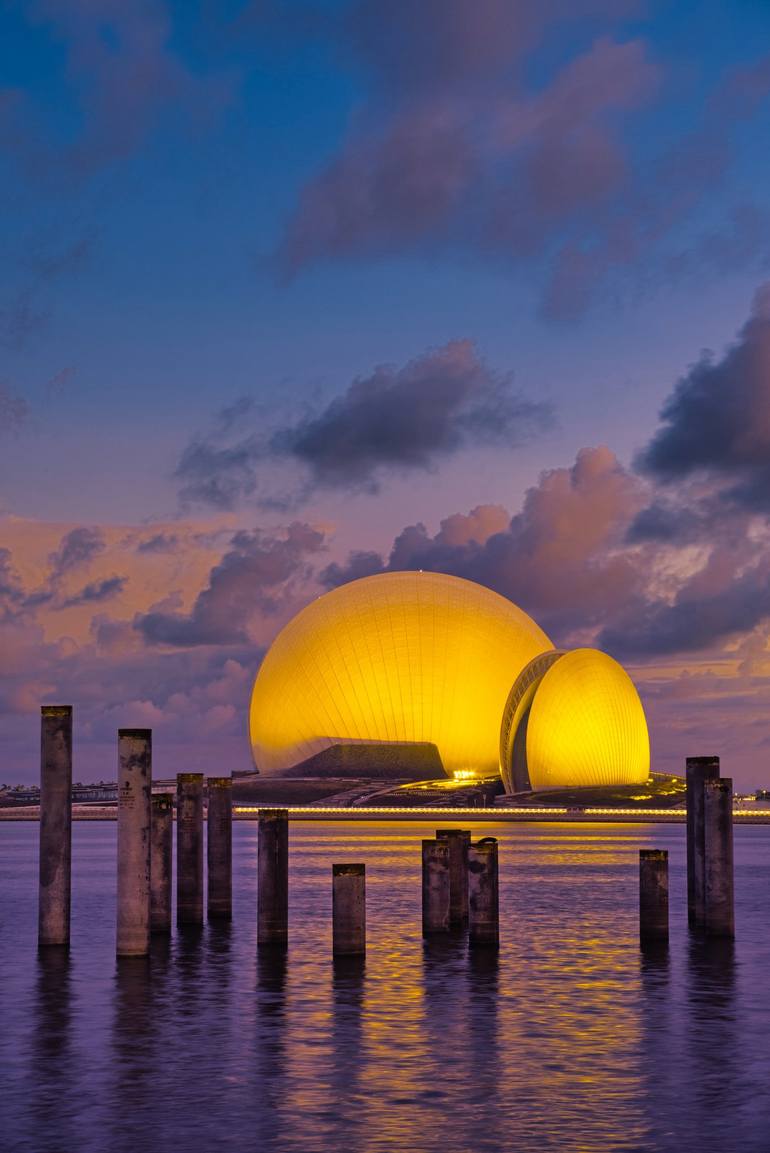 Sun rise | Zhuhai opera house Photography by Ken Tam | Saatchi Art