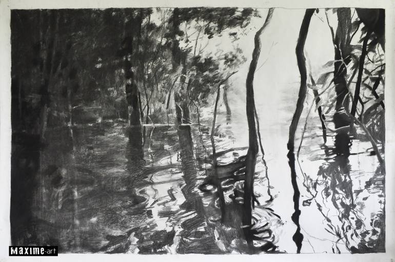 Reflections Drawing by Maxime van Amersfoort | Saatchi Art
