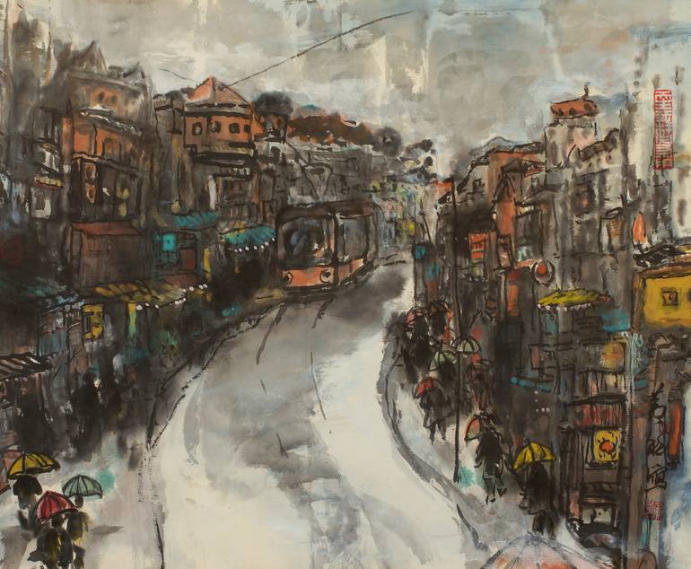 George Street Painting by Yellon Ran Huang ARWS | Saatchi Art